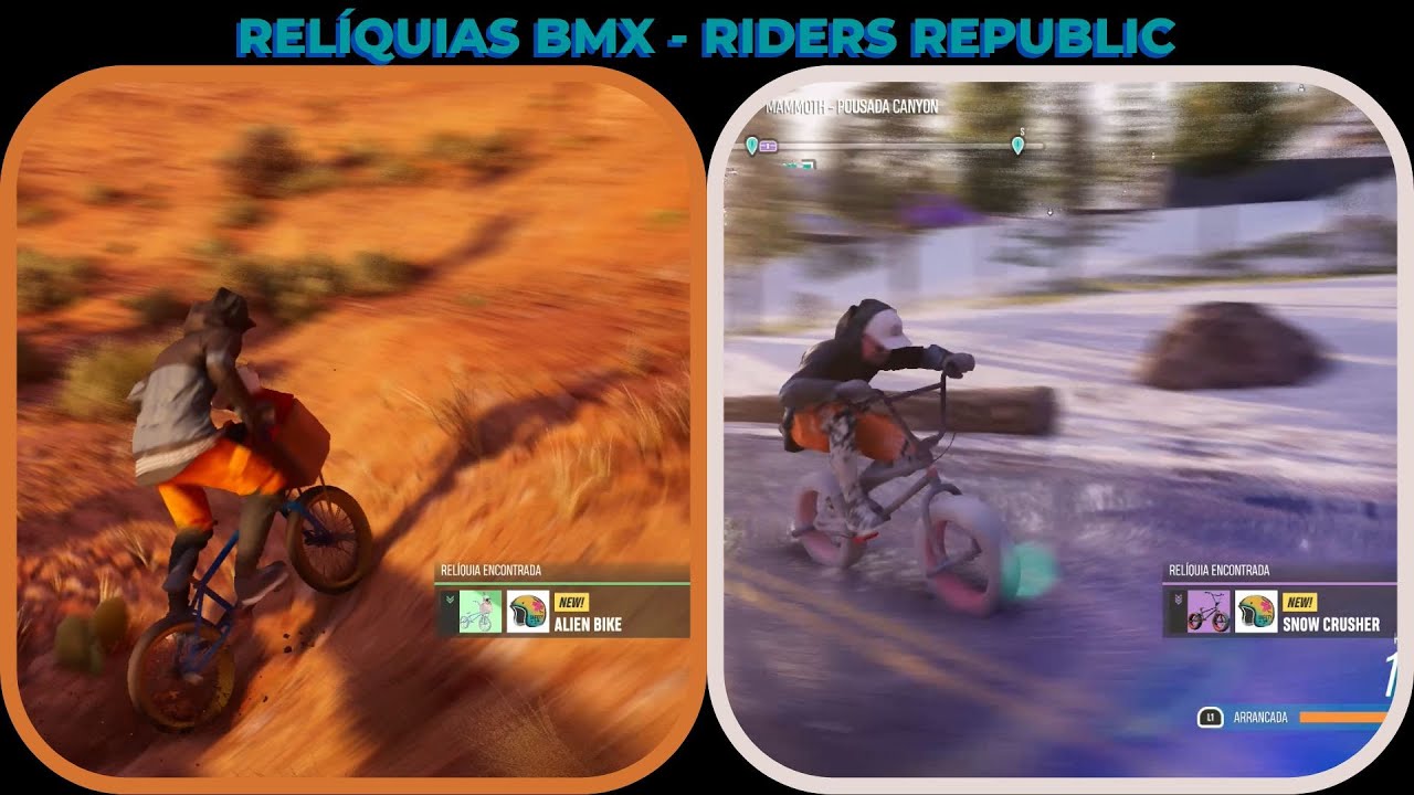 Relíquias BMX Snow Crush e Alien Bike Riders Republic - YouTube