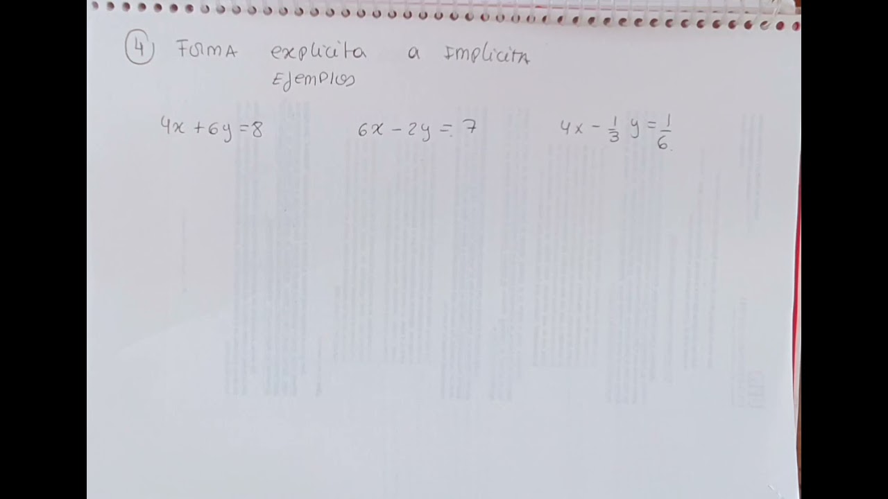 De forma Implícita a explícita de función lineal - YouTube