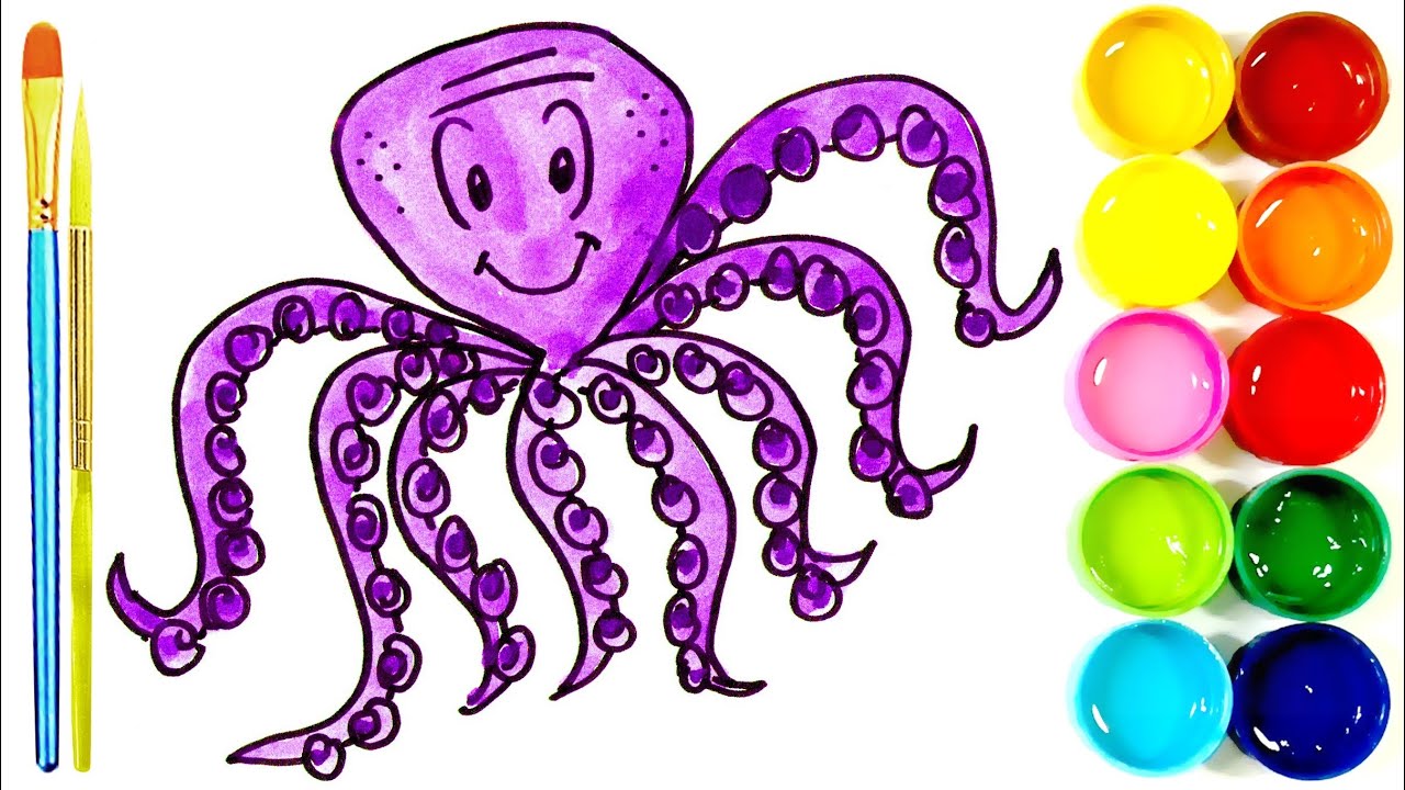 How to Draw and Color an Octopus | easy | step by step | SG Art Room ...
