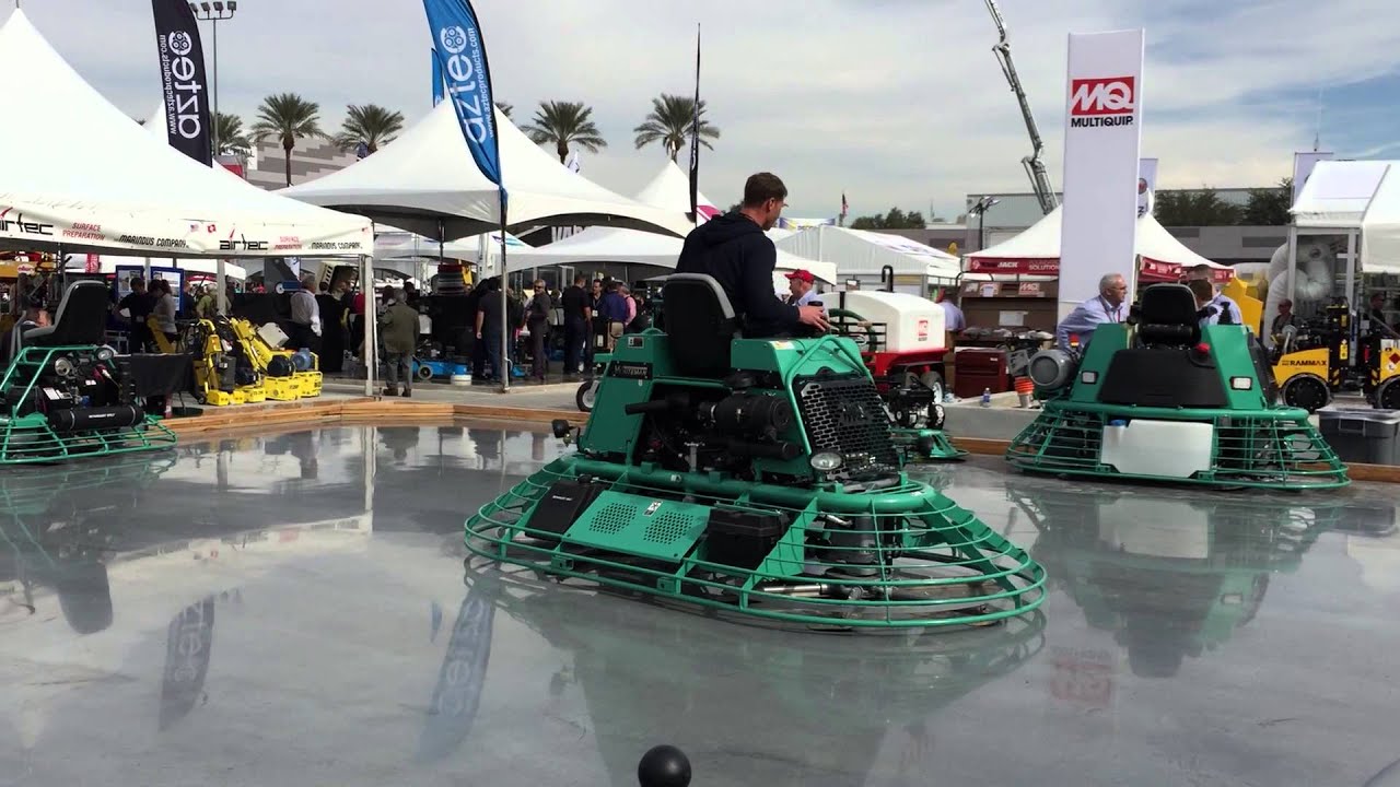 Multiquip Trowel Machine in action - YouTube