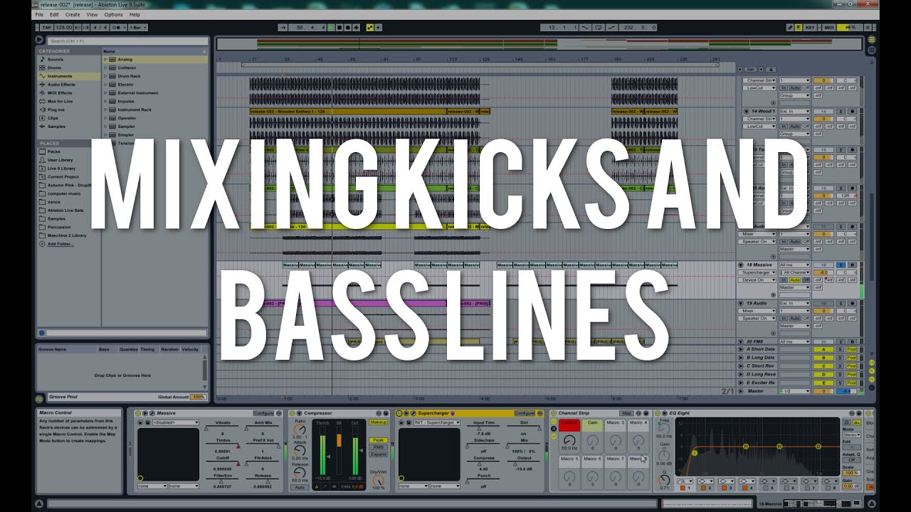 Mixing Kicks and Bass Lines - Ableton Live Tutorial - YouTube