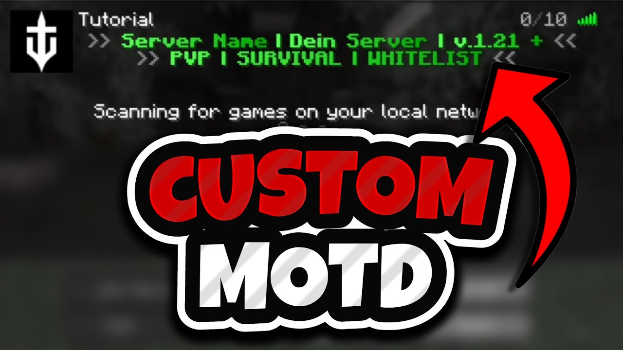 So machst du deine eigene Minecraft-Server-MOTD | Tutorial | Java - YouTube