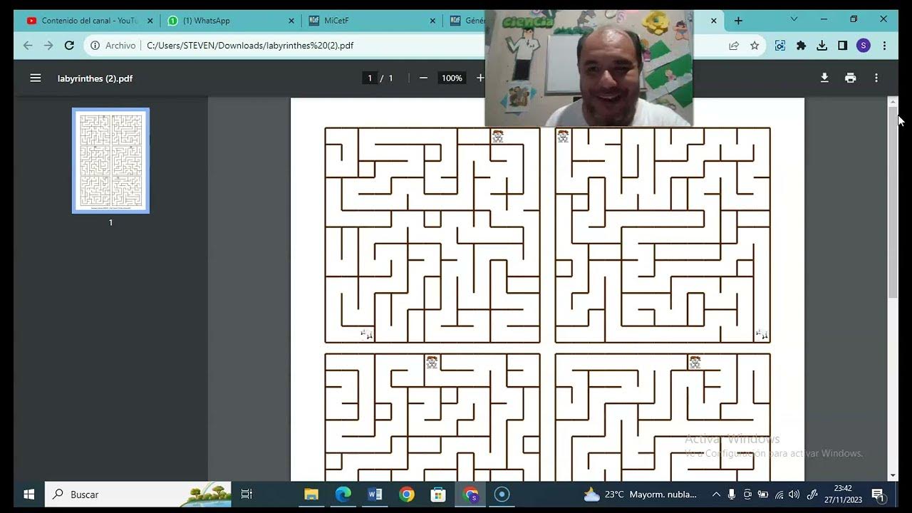Generador de laberintos para imprimir en PDF - YouTube
