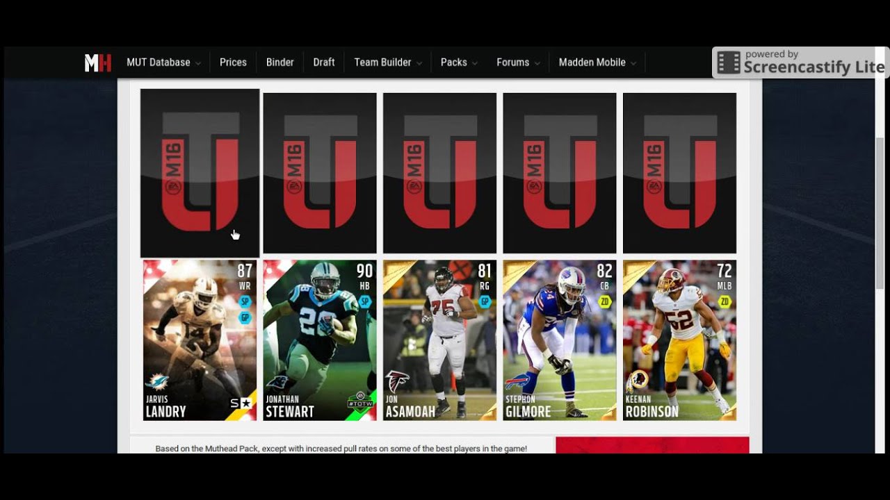 First Video/ Madden 16 Pack simulator W/YoderChaos - YouTube