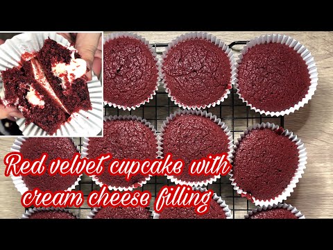 RED VELVET CUPCAKE WITH CREAM CHEESE FILLING