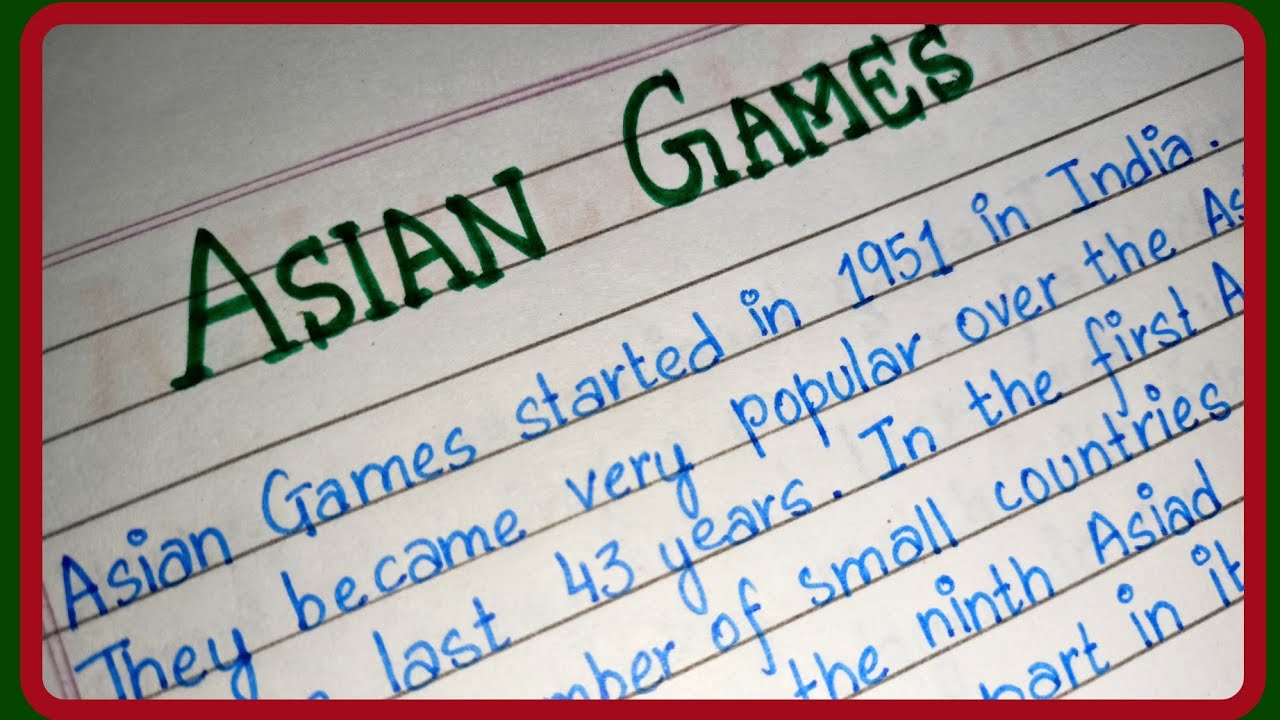 Asian Games || Essay On Asian Games #studentsuccess - YouTube