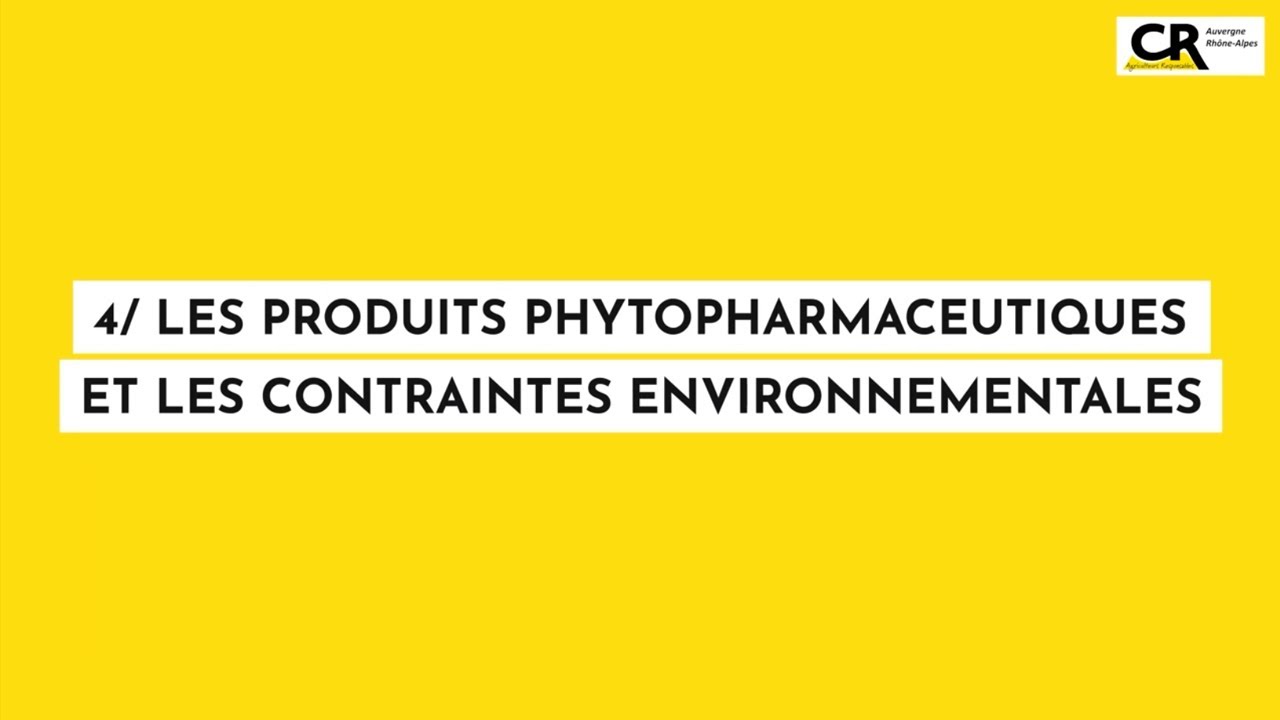 Les produits phytopharmaceutiques et les contraintes environnementales ...