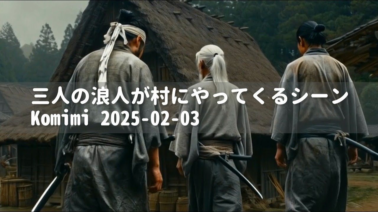 三人の浪人が村にやってくるシーン Komimi 2025 02 03 - YouTube