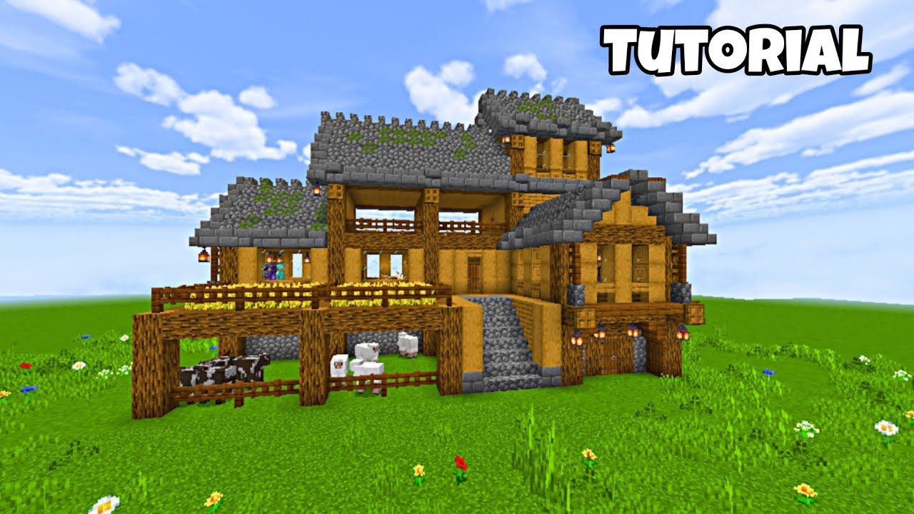 How to make Wooden Servival House ( Tutorial ) | Minecraft house ...