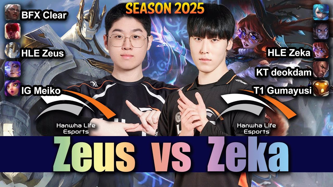HLE Zeus vs HLE Zeka - Zeus GALIO vs Zeka AURORA Mid - Patch 25.16 KR ...