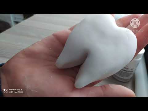 طريقة عمل السن بعجينة السكر✓ Şeker hamuruyla diş nasıl yapılır ✓How to make a tooth with sugar paste