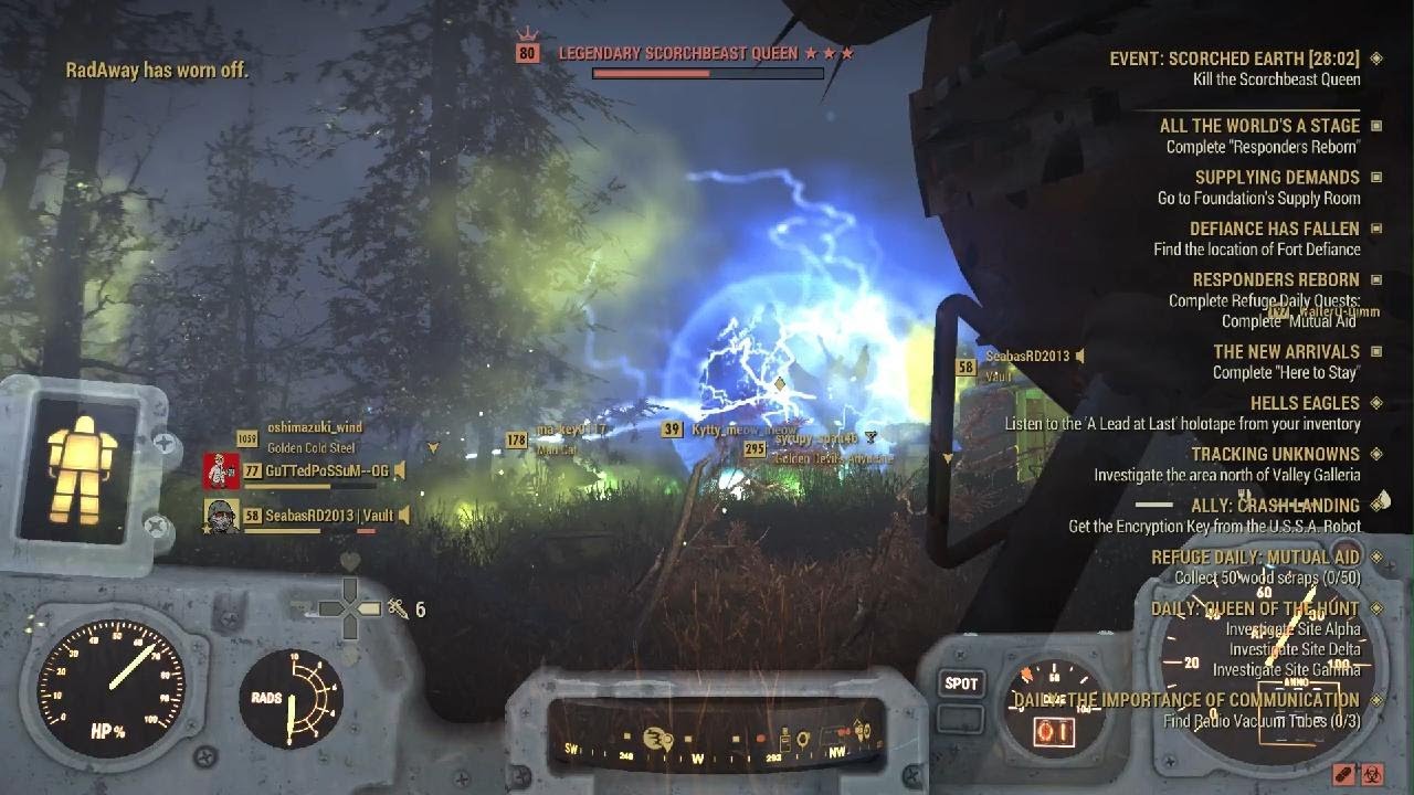 Fallout 76 GP & SeabasRD2013 + L80 Legendary Scorch Beast Queen - YouTube