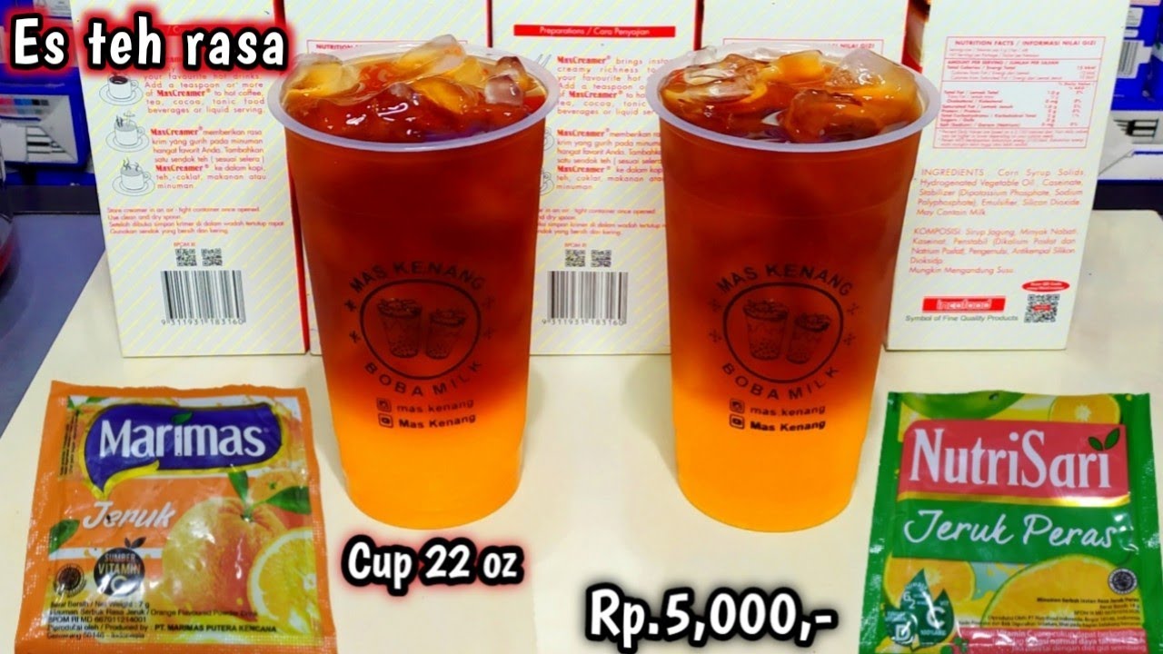 cara membuat es teh rasa dengan bubuk sasetan || usaha modal kecil ...