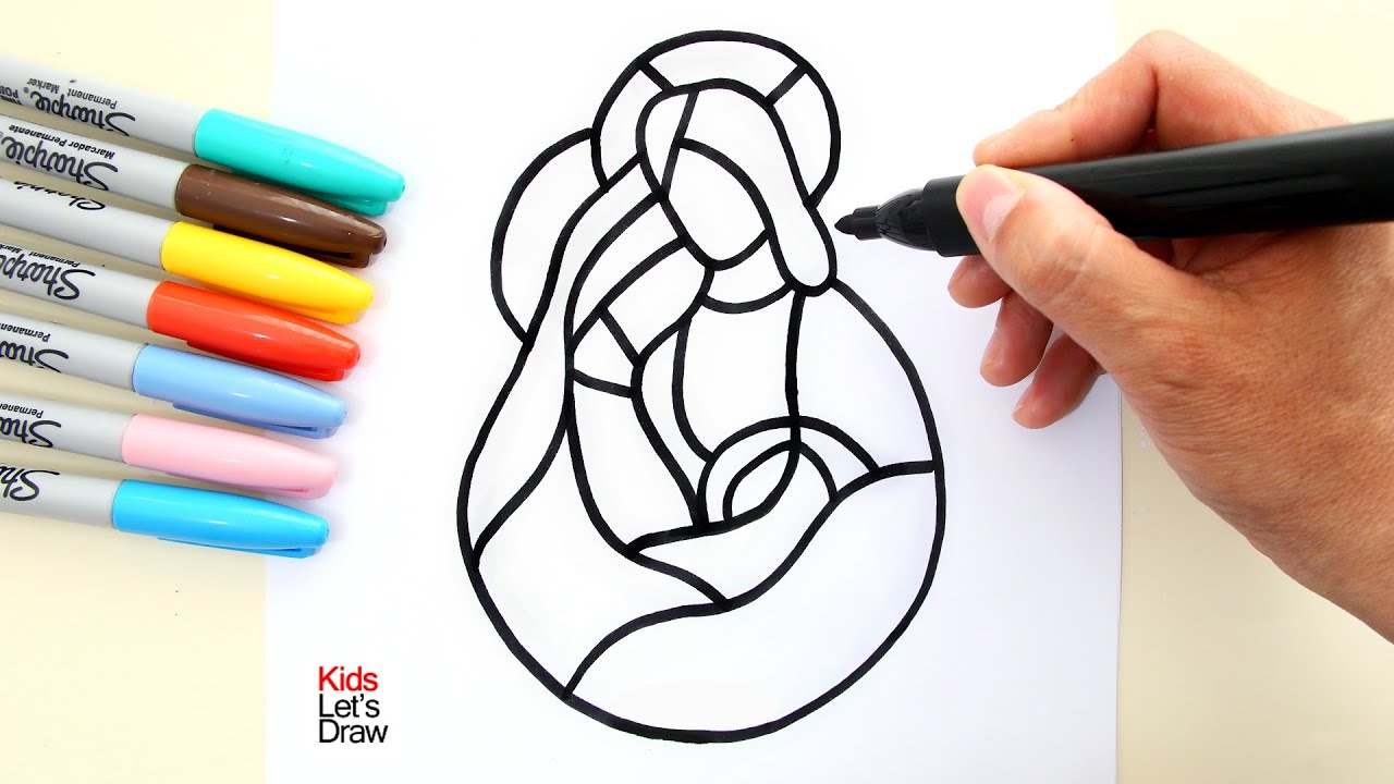 How to draw the NATIVITY Stained Glass Mold | Cómo dibujar un vitral ...