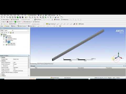 ANSYS FLUENT Tutorial, heat transfer through rectangular channel with heat flux at sink bottom ...