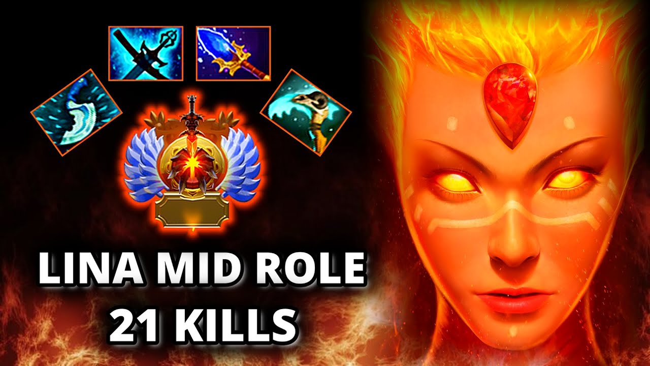Magic Build Melts Heroes By LINA In 7.39 💥 - YouTube
