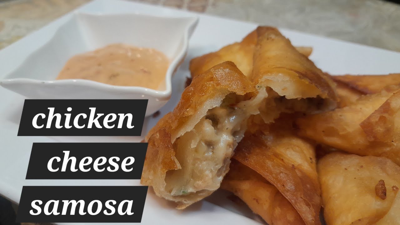 Chicken cheese samosa different and tasty recipe by foodlovers - YouTube