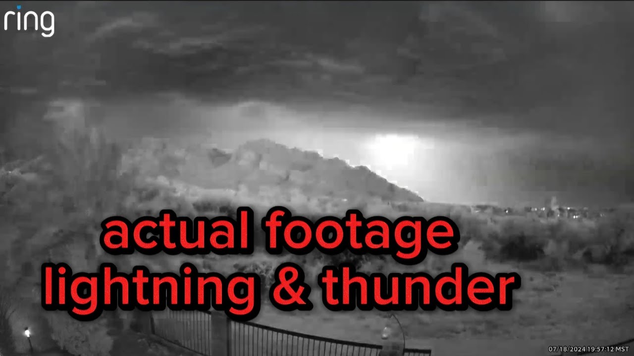 Ring Camera Captured Thunderstorm with Intense Lightning Strikes and ...