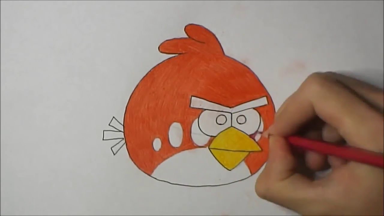 How to Draw the Red Bird (Angry Birds) - YouTube