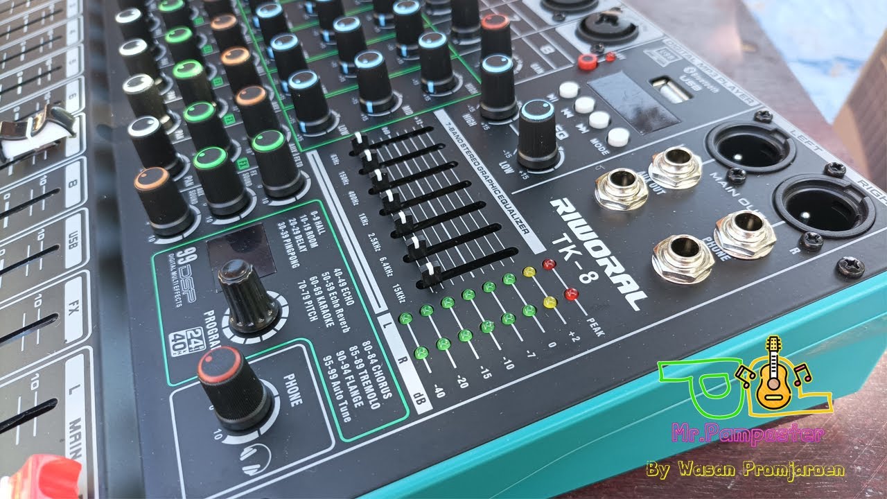 "แกะกล่องเช็คและทดสอบมิกเซอร์อนาล็อก Riworal tk-8 Series" - YouTube