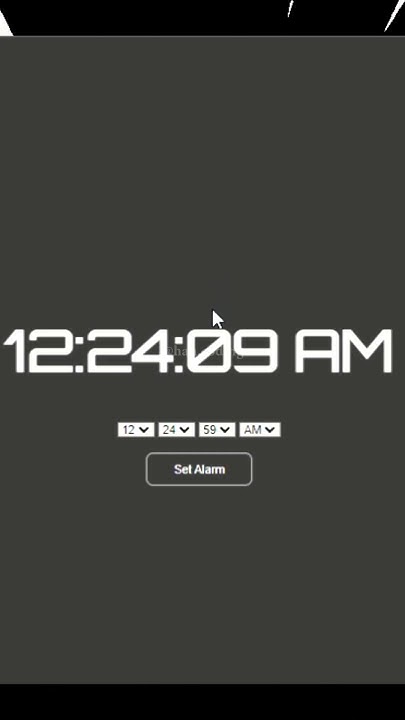 Create Alarm Clock Using HTML | CSS | JS - YouTube