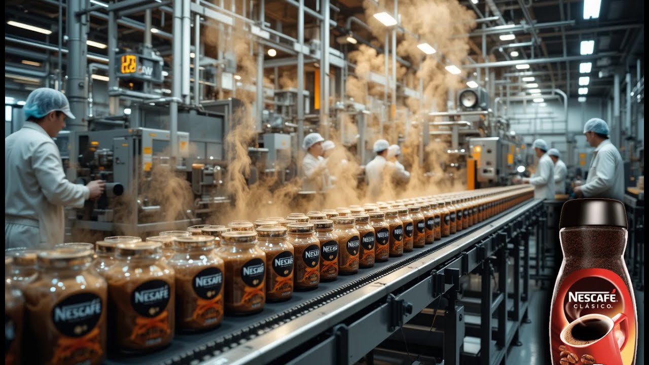 CÓMO se HACE el CAFÉ Nescafé ☕ El INCREÍBLE proceso de fabricación ...