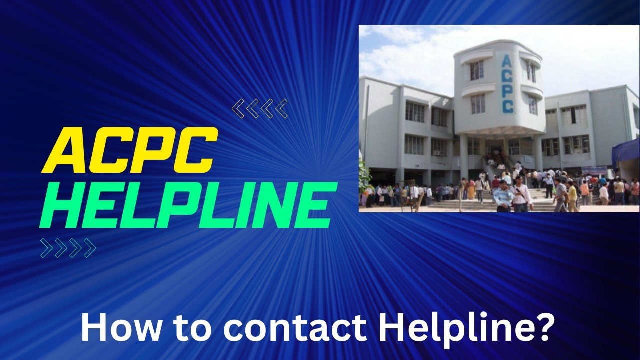 How to contact ACPC Helpline number - YouTube