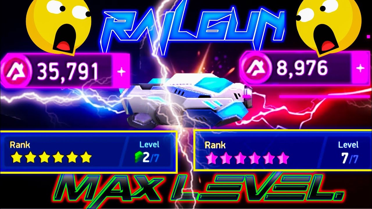 ⚡RAILGUN MAX LEVEL 😱⚡ DEADLY WEAPONS 😈🔥⚡ ALMOST 27000 A-COINS USED 😈⚡ ...