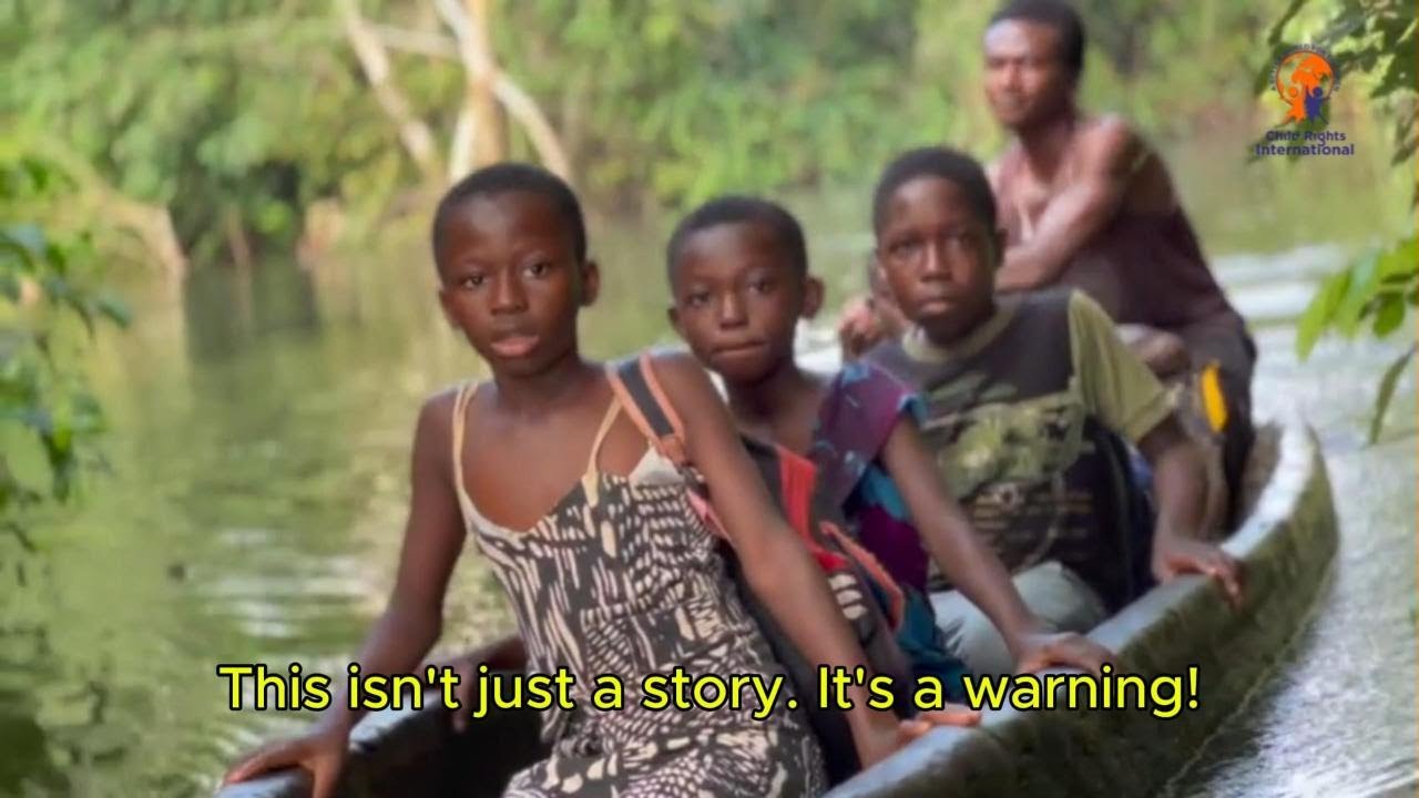 CROSSING THE BIA RIVER TO SCHOOL - YouTube