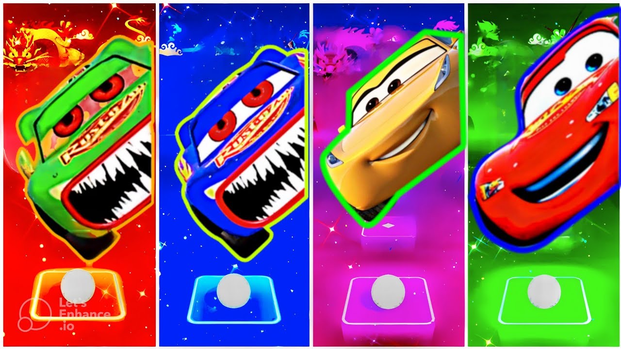 GREEEN MCQUEEN EATOR 🆚 BLUE MCQUEEN 🆚 CRUZ RAMIREZ 🆚 LIGHTNING MCQUEEN ...