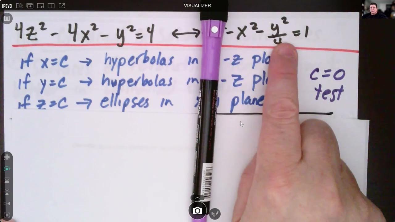 M067 Calc 3 Sect 11.7d Quadric Surfaces, Hyperboloids of 1 or 2 sheets ...