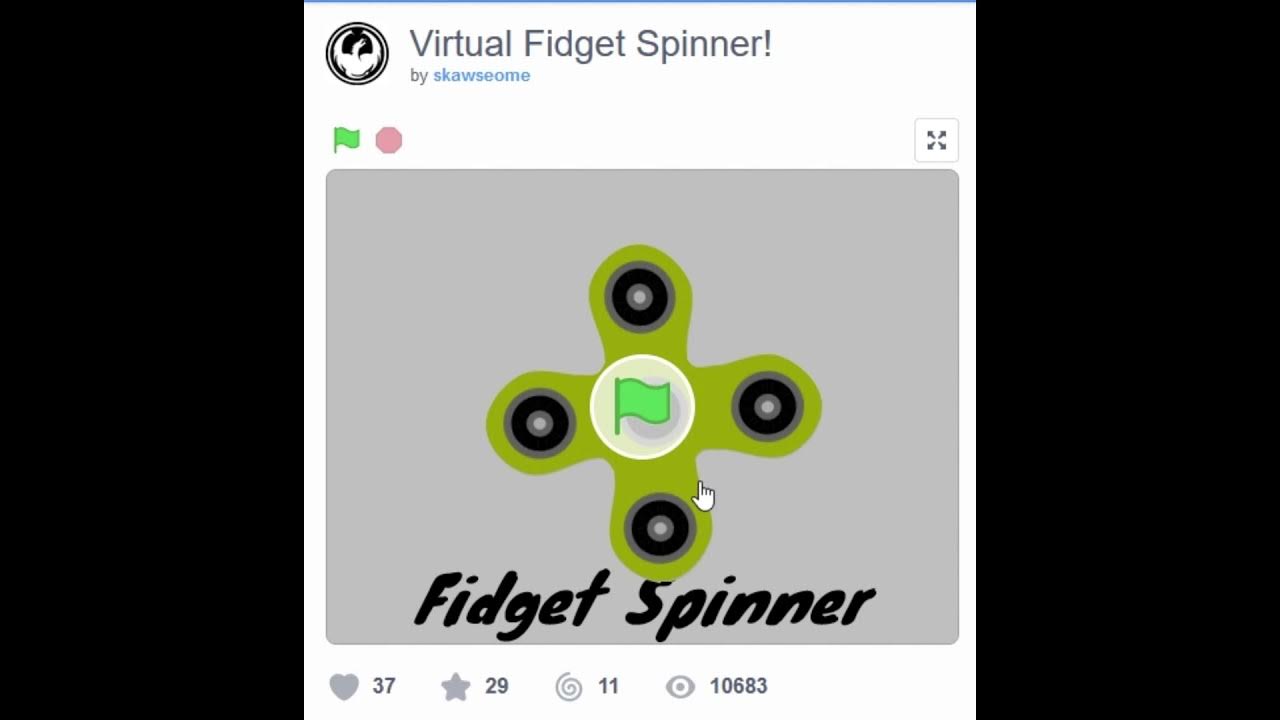 Virtual Fidget Spinner! on Scratch playing - YouTube