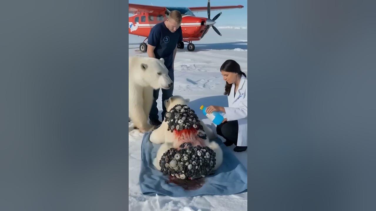 Brave Rescue Team Tends to Injured Polar Bear Cub in Arctic Mission. - YouTube