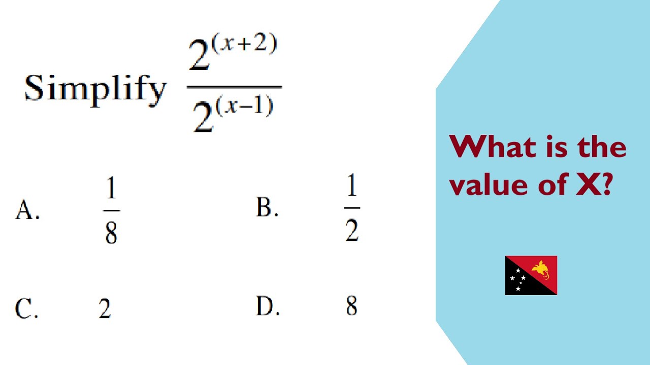 Mathematics Examination Question on Indices Grade 10 : Education PNG ...