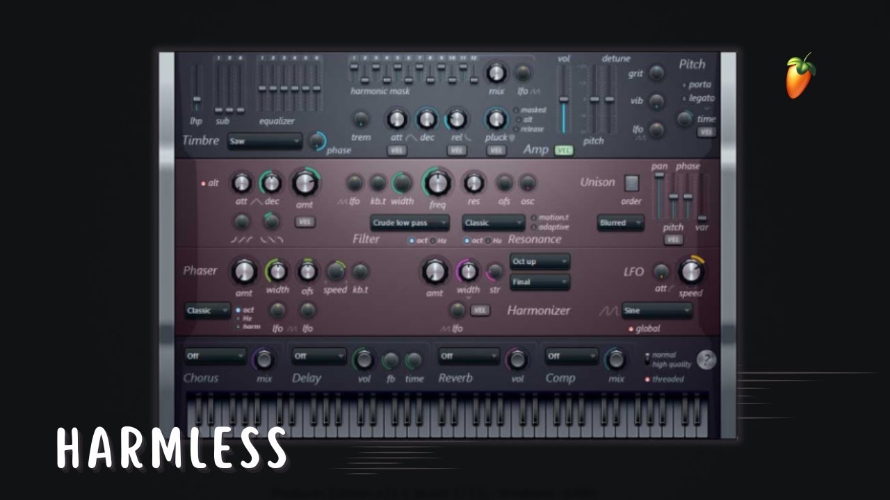 Sintetizador Harmless, FL Studio Plugin - YouTube