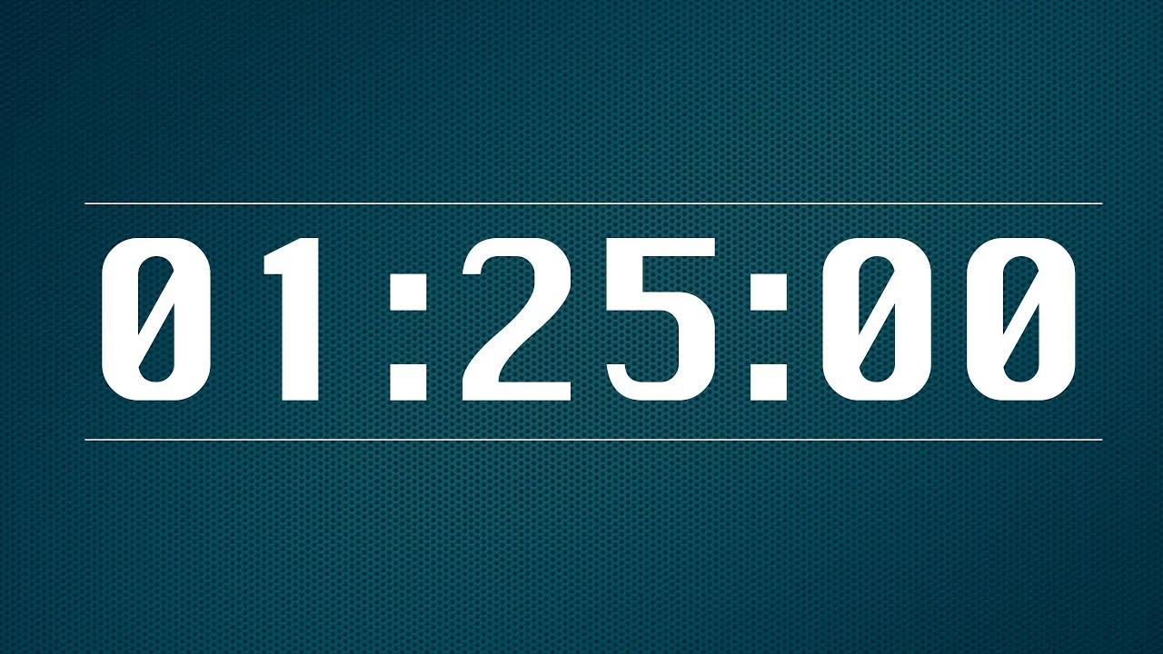 1 Hour 25 Minute Timer - 4K 60 FPS - YouTube