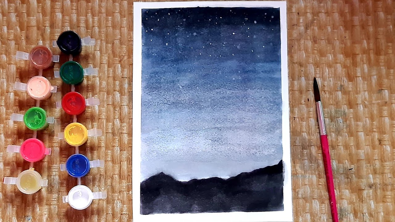 Watercolor painting galaxy| watercolor painting for beginners| wet in ...