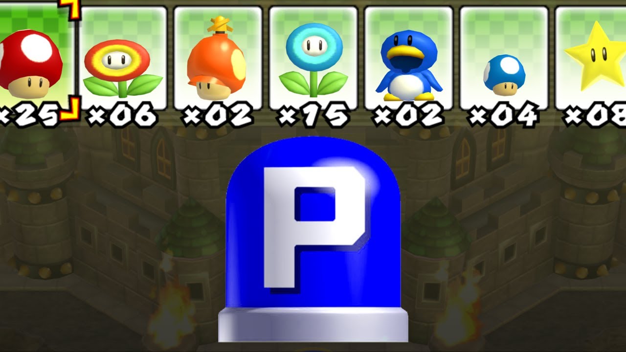What happens when a P-Switch uses Mario's Power-Ups? - YouTube