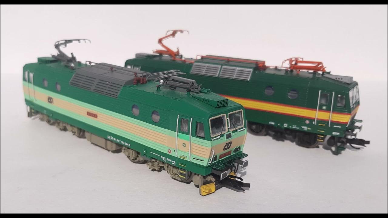 Model lokomotivy 163 234-8 v TT měřítku vyrobený z karoserie z 3D tisku ...