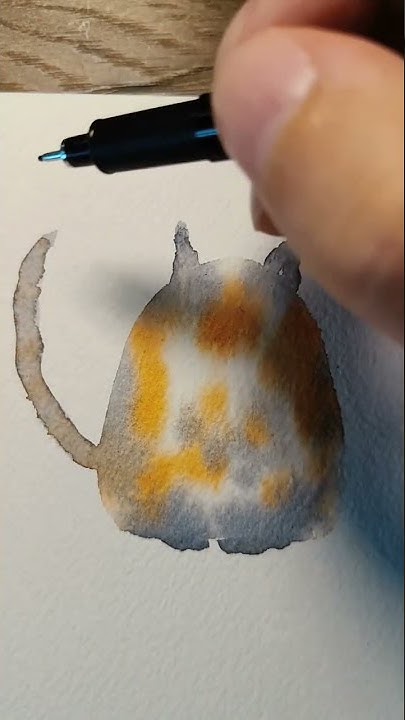 Easy to make watercolor cat tutorial - YouTube