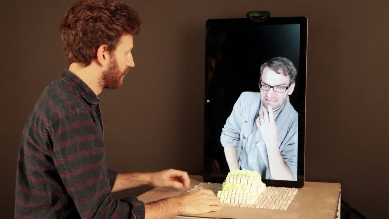 Dynamic Shape Displays Let You Reach Out And Touch Someone - YouTube