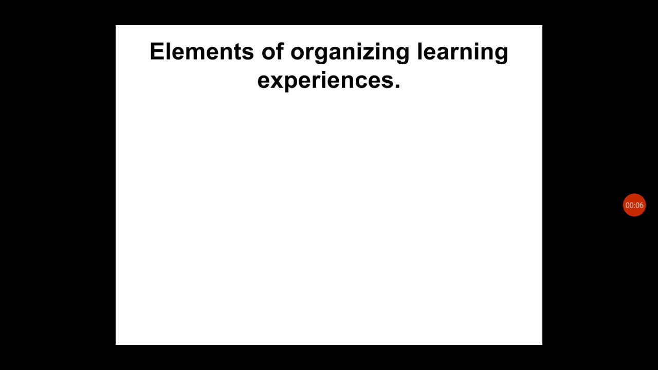 organization of learning experience - YouTube