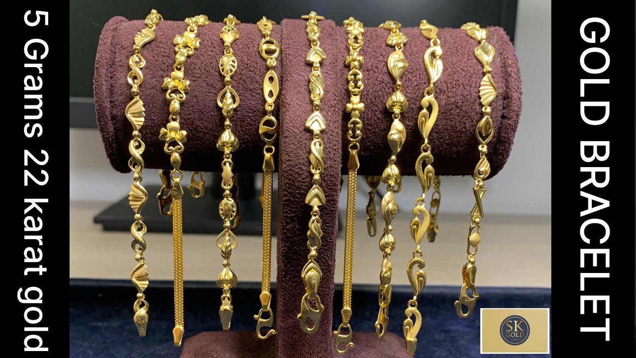 Latest Light Weight gold bracelet designs For Women with weight and ...