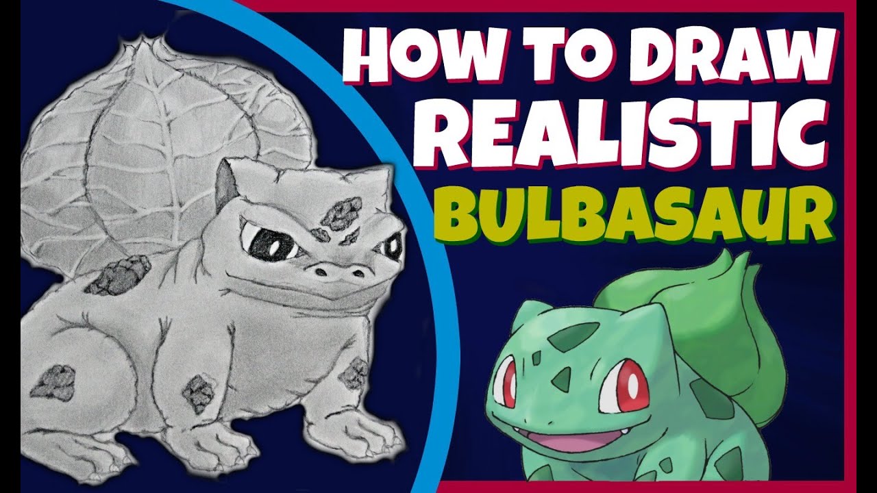 How To Draw A Realistic Bulbasaur - YouTube