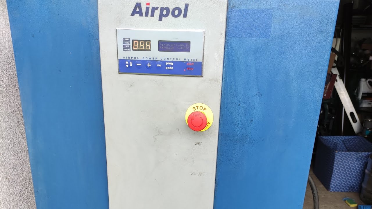 Airpol 11 15 kompresor sprężarka śrubowa rotorcomp NK60 - YouTube
