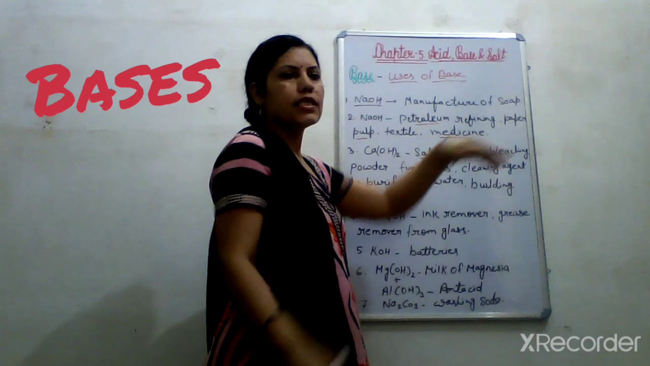 Chapter 5: Acid, Base and Salt. Class:7.topic:Base - YouTube