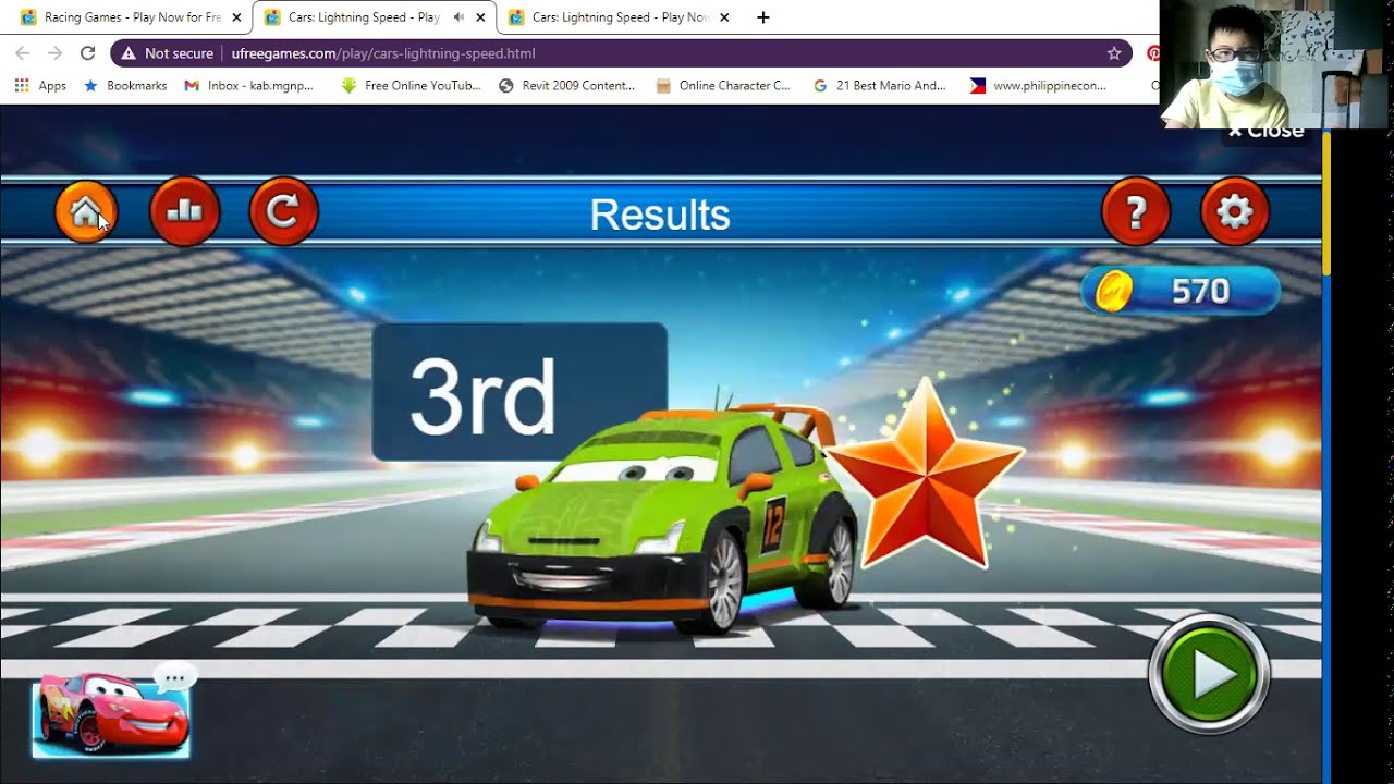 lightning mcqueen speed on UFreegames - YouTube