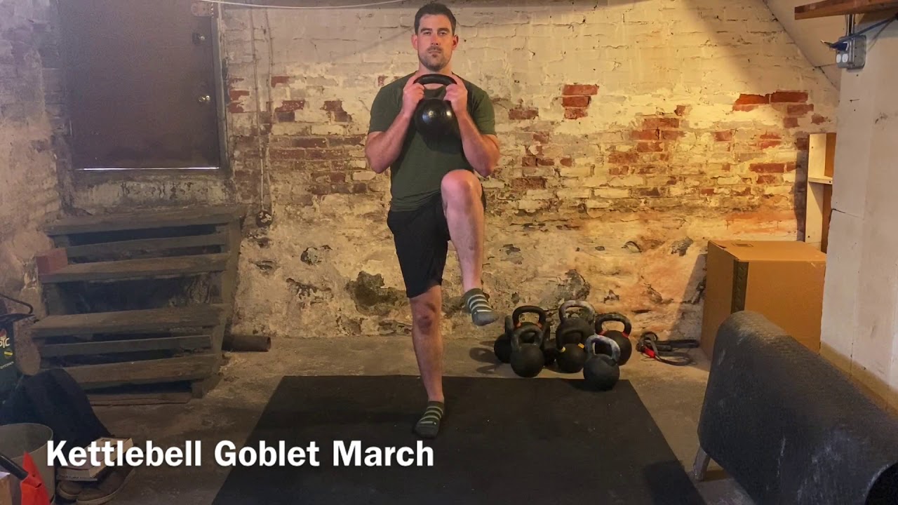 Kettlebell Goblet March - YouTube
