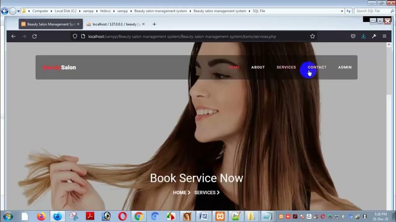 Beauty salon Management System Project in Php Free project With Source ...