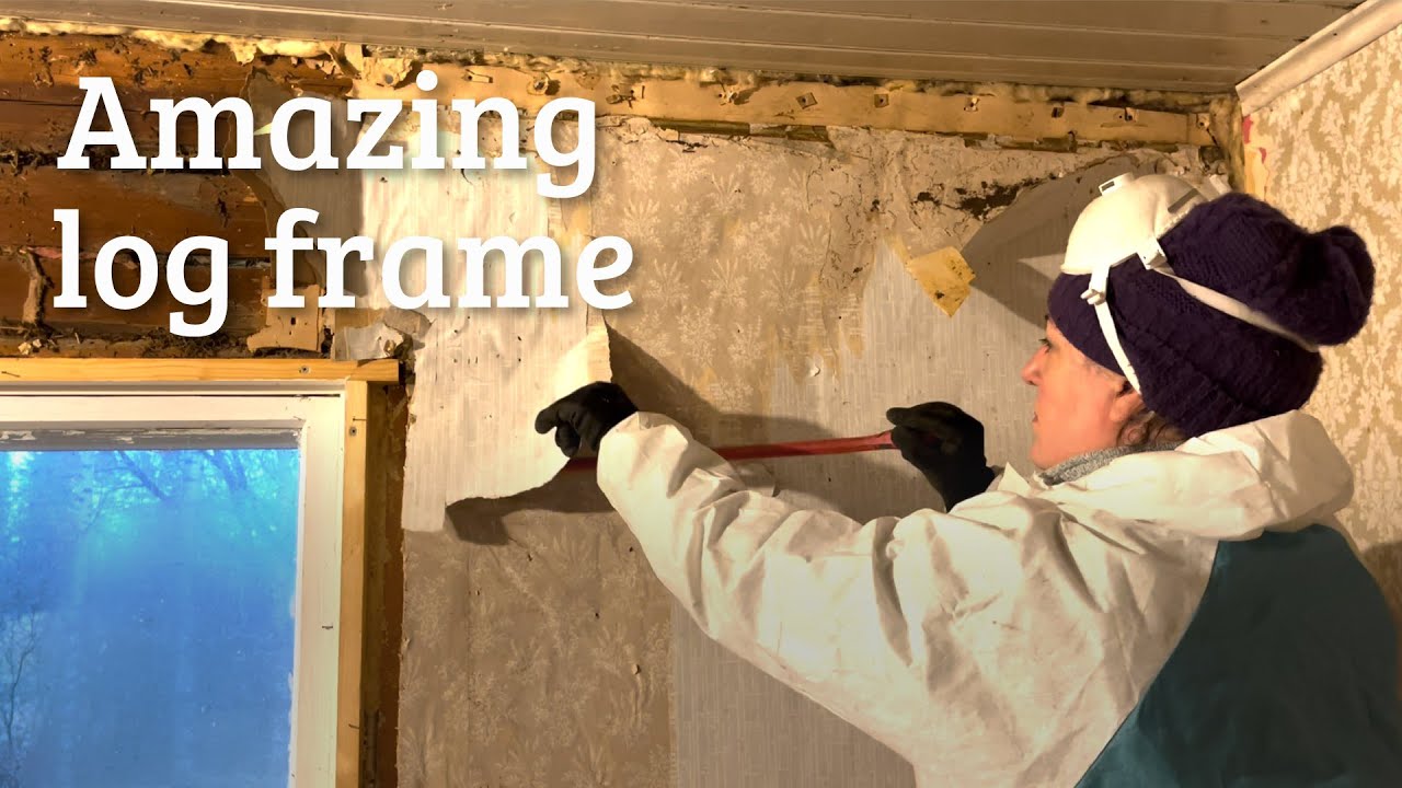 #89 Revealing the amazing log frame in the bedroom (100th upload) - YouTube